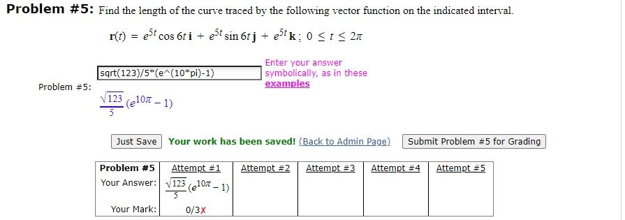 Solved Problem #5: Find the length of the curve traced by | Chegg.com