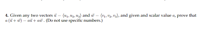 Solved 4. Given any two vectors u= u1,u2,u3 and | Chegg.com