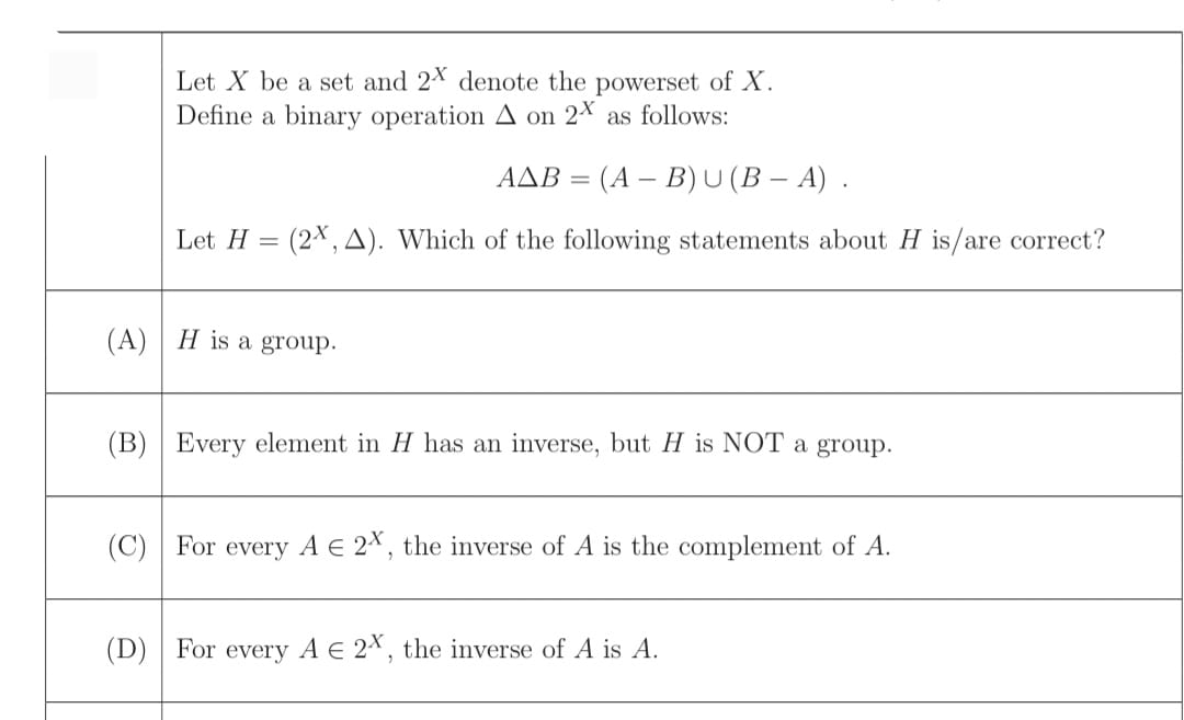 Solved Let X be a set and 2X denote the powerset of X. | Chegg.com