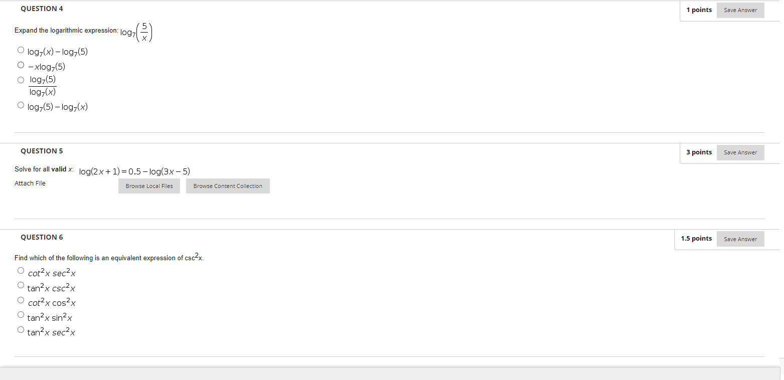 Solved The topic is about analytical trig, Exponential | Chegg.com