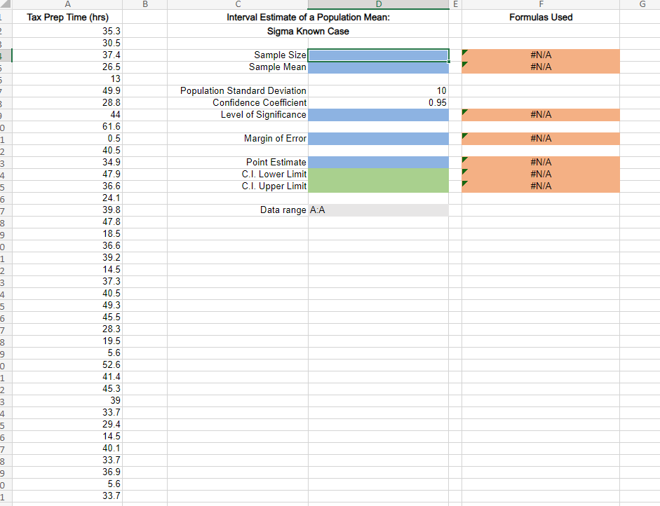 Solved Open spreadsheet What is the 95% confidence interval | Chegg.com
