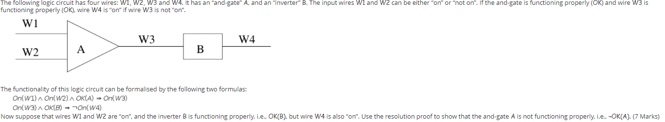 Solved The following logic circuit has four wires: W1, W2, | Chegg.com
