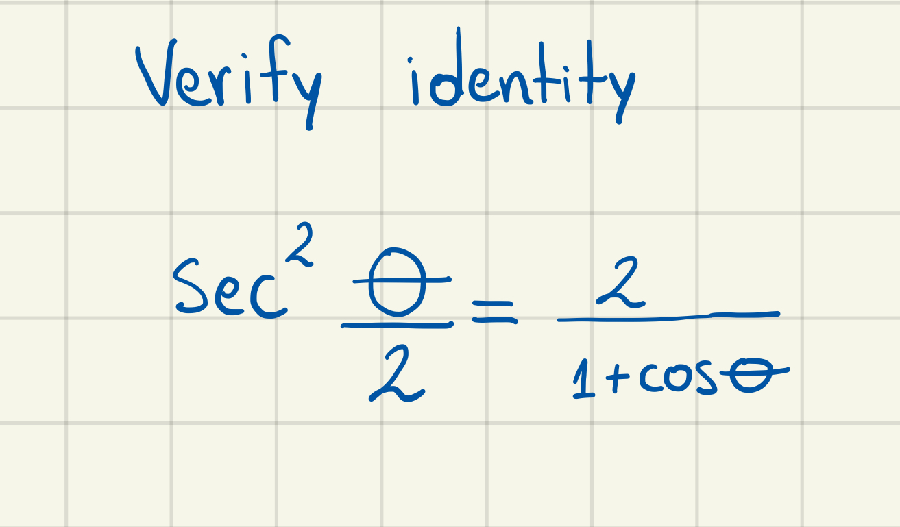 Solved Verify identity 2 Sec? o_2 2 1+COSO | Chegg.com