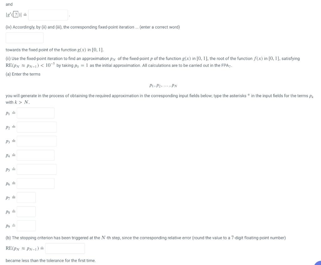 Solved (Fixed-Point Iteration). Consider the problem of | Chegg.com