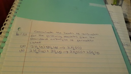 Solved listed © 24. 439, 9) -> 240) (6) 2 H Sg) + 30 2 HOU+ | Chegg.com