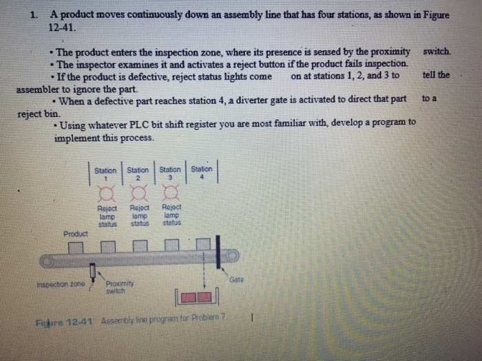 Solved A product moves continuously down an assembly line | Chegg.com