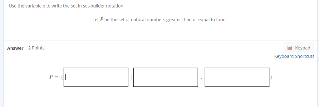 Solved Use The Variable X To Write The Set In Set Builder 7011