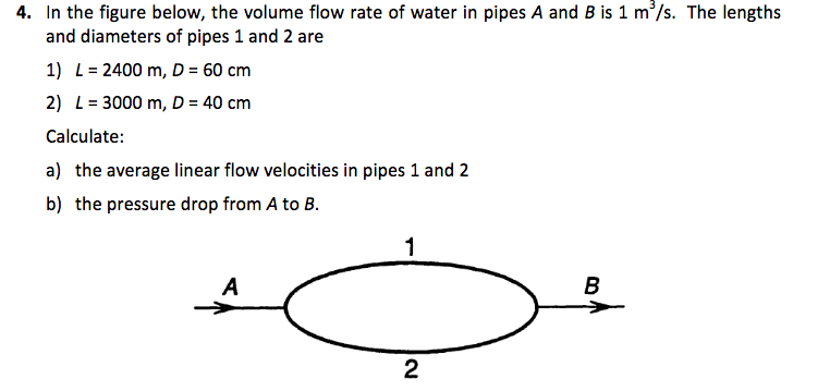 Solved 4. In the figure below, the volume flow rate of water | Chegg.com