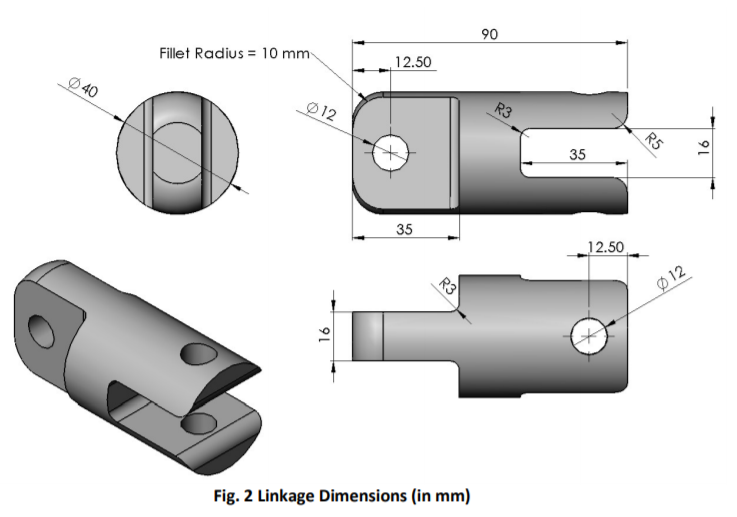 Solved ***SOLIDWORKS*** Create the chain linkage assembly | Chegg.com