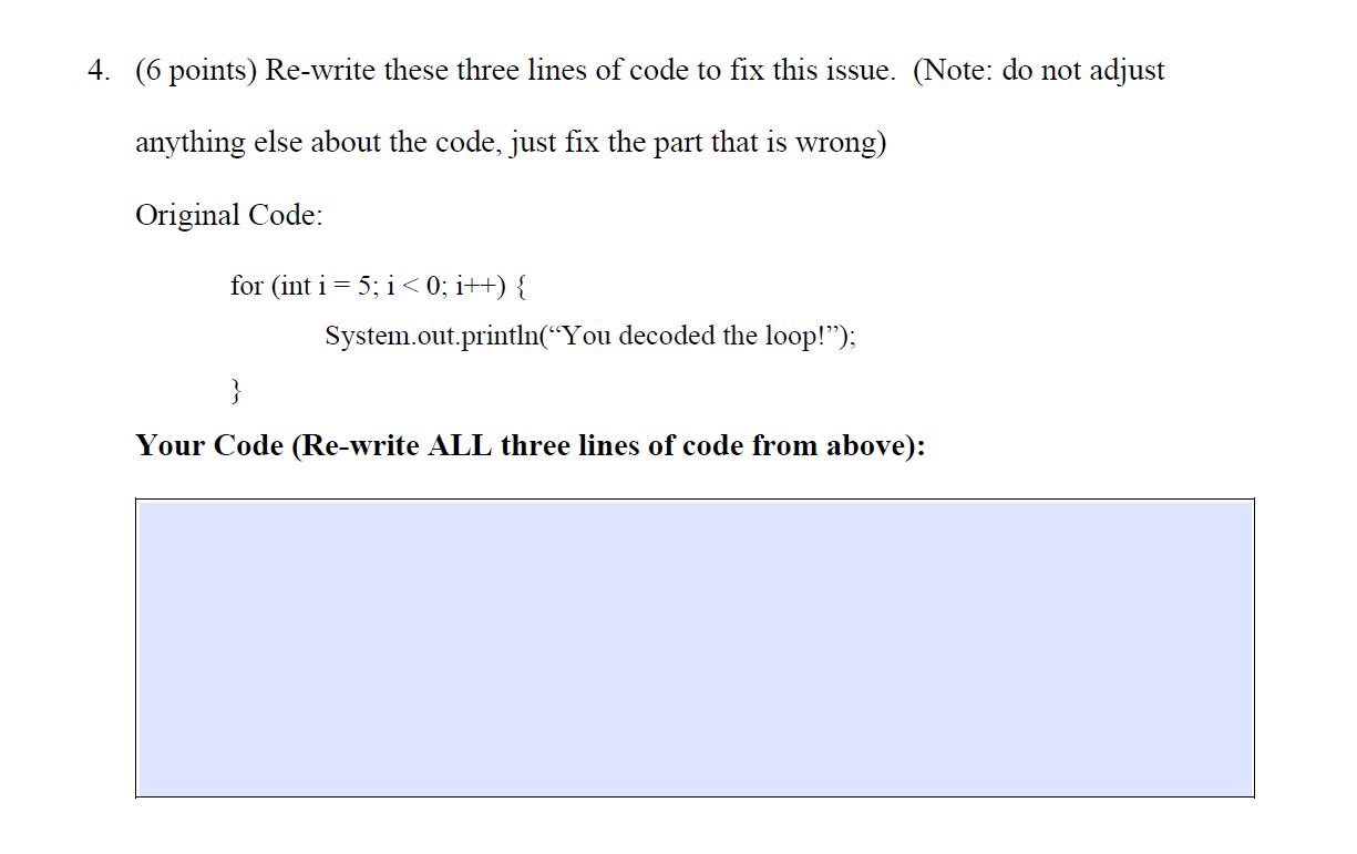 Solved 4. (6 points) Re-write these three lines of code to | Chegg.com