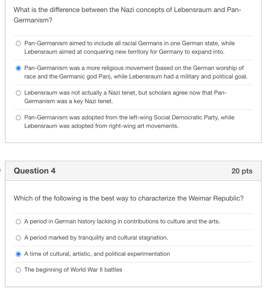 Solved What is the difference between the Nazi concepts of | Chegg.com