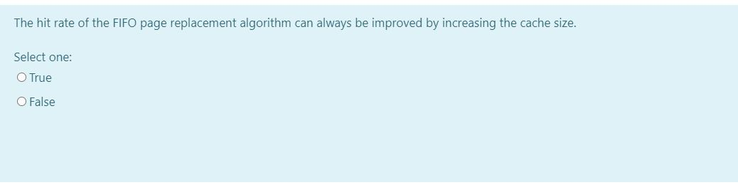 Solved The hit rate of the FIFO page replacement algorithm | Chegg.com