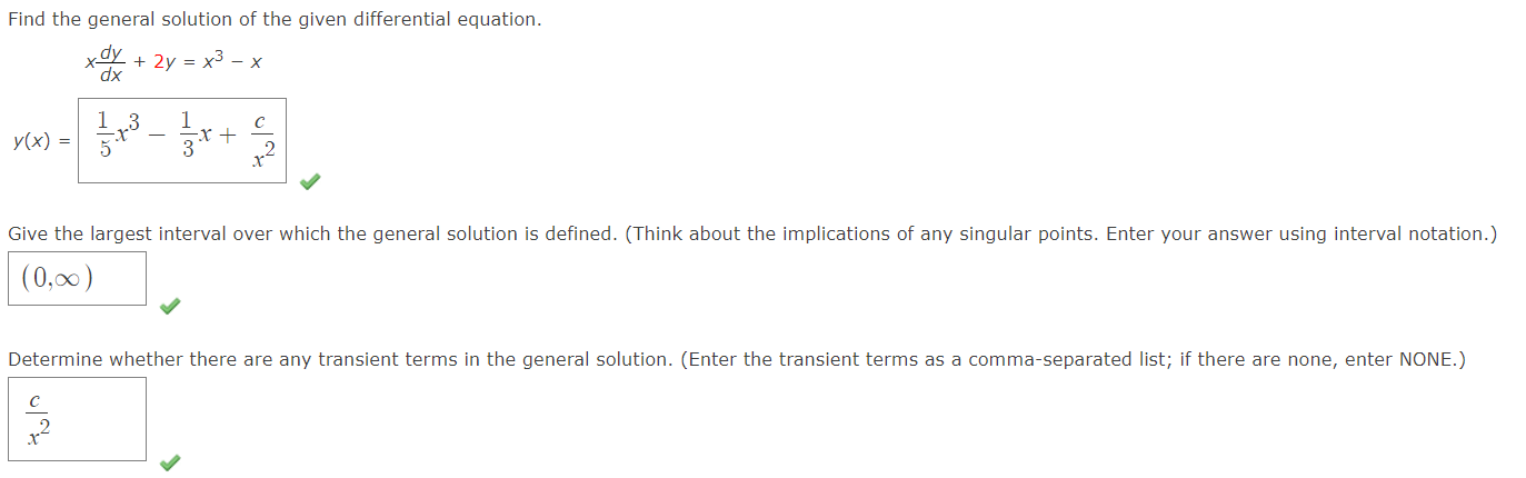 Solved Intervals of Definition for Solutions to Linear | Chegg.com