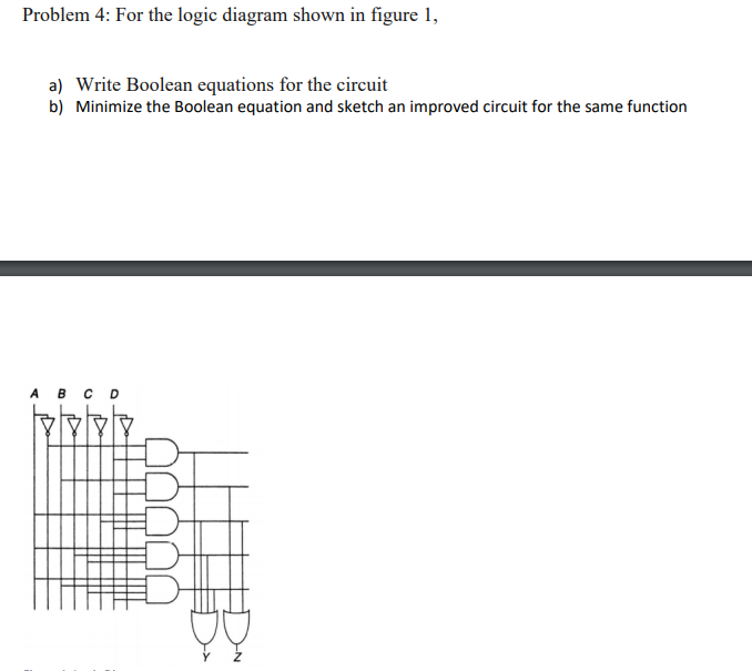 Solved Problem 4: For the logic diagram shown in figure 1, | Chegg.com