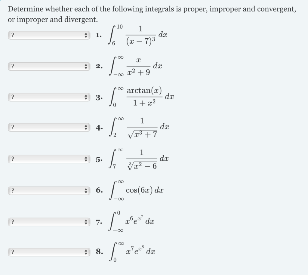 Solved Determine whether each of the following integrals is | Chegg.com