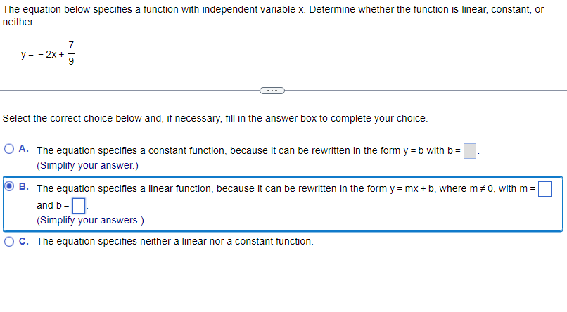 Solved The equation below specifies a function with | Chegg.com