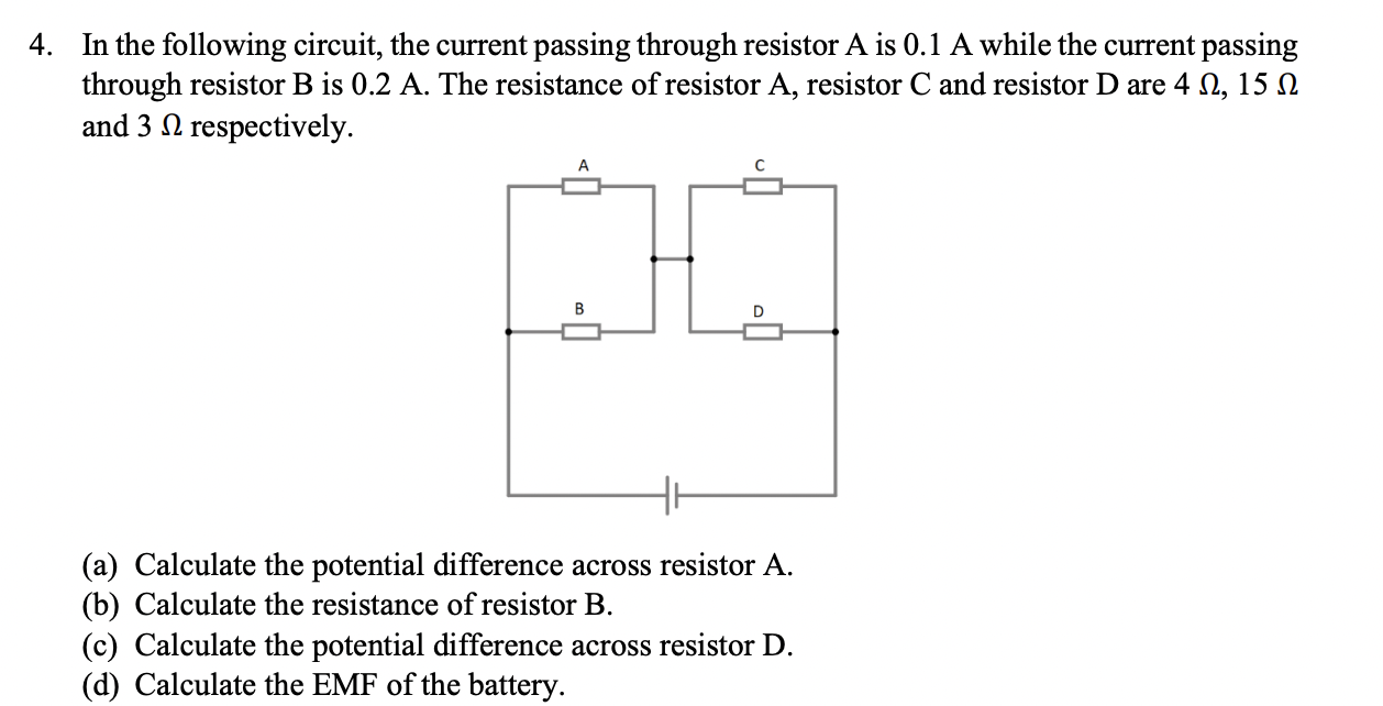 Solved In the following circuit, the current passing through | Chegg.com