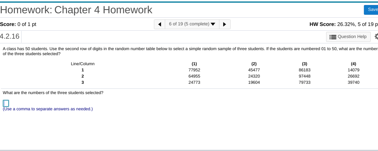Solved Homework Chapter 4 Homework Save Score 0 Of 1 Pt 6