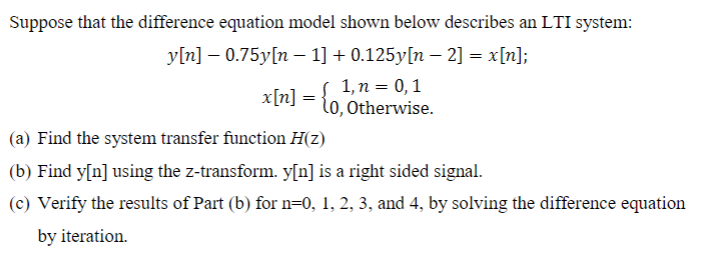 Solved Suppose that the difference equation model shown | Chegg.com