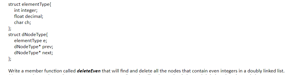 Solved Struct Elementtype Int Integer Float Decimal Char 6291