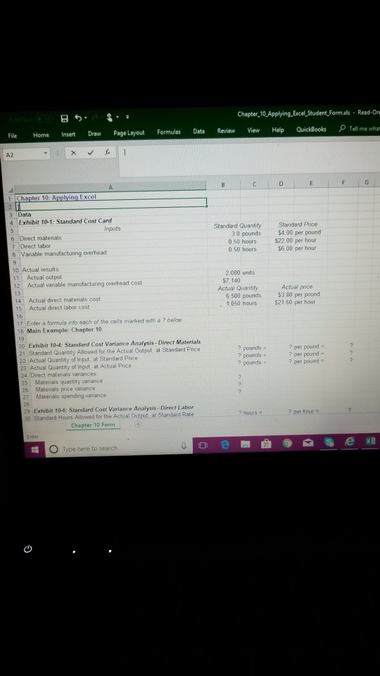 Solved Chapter.10 Applying.Excel Student Formals Read-On | Chegg.com