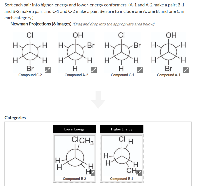 Solved Sort each pair into higher-energy and lower-energy | Chegg.com