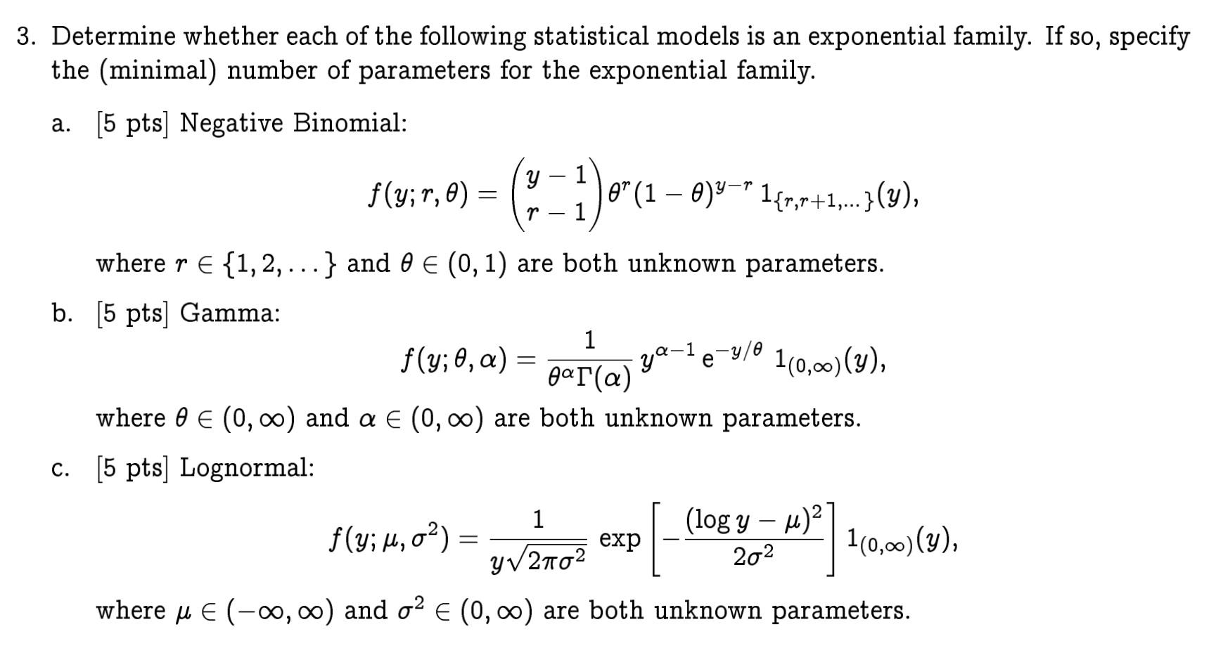 Solved 3. Determine whether each of the following | Chegg.com