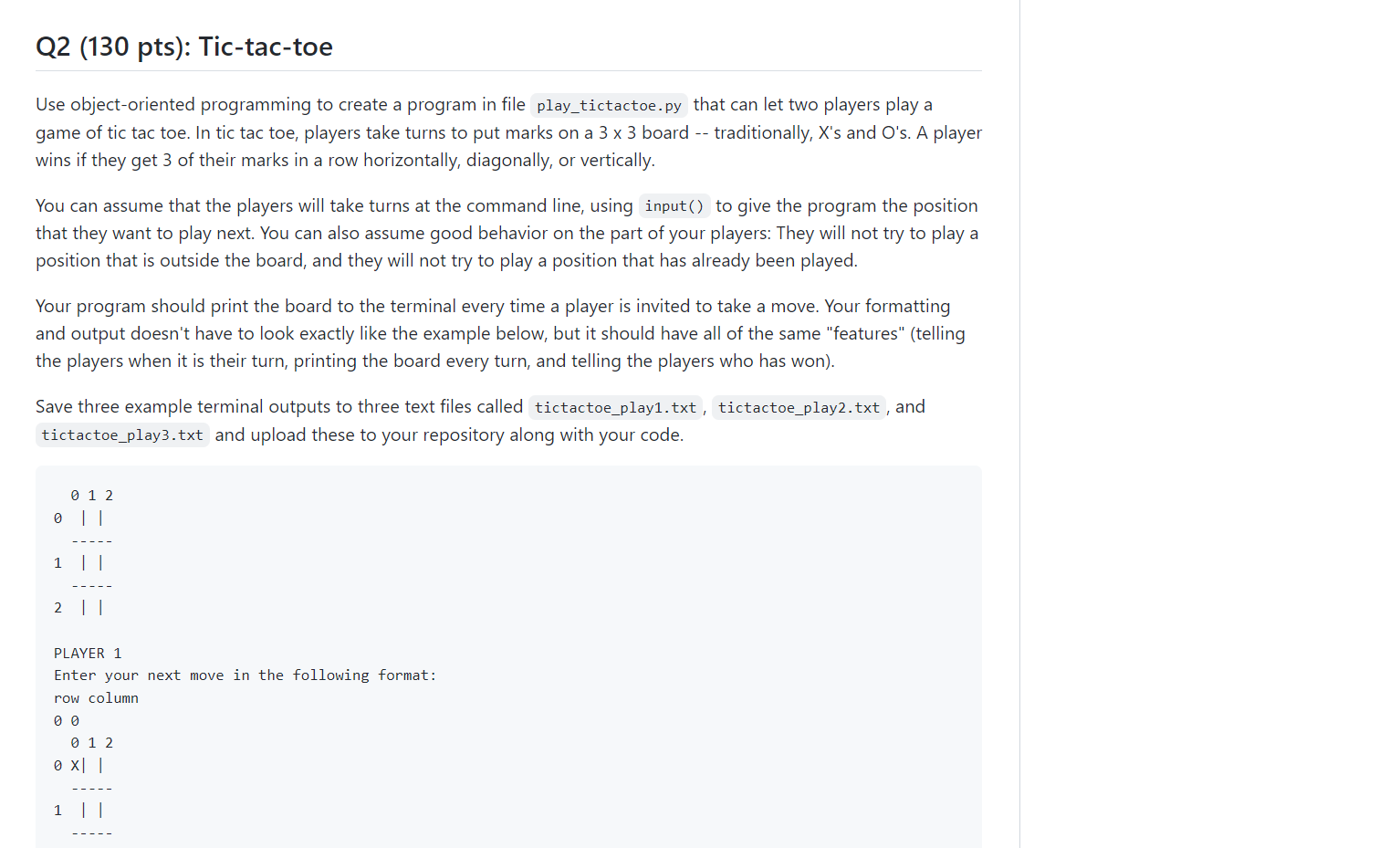 Solved Use object-oriented programming to create a program | Chegg.com
