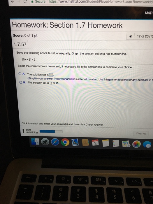 Solved Solve the following absolute value inequality. Graph | Chegg.com