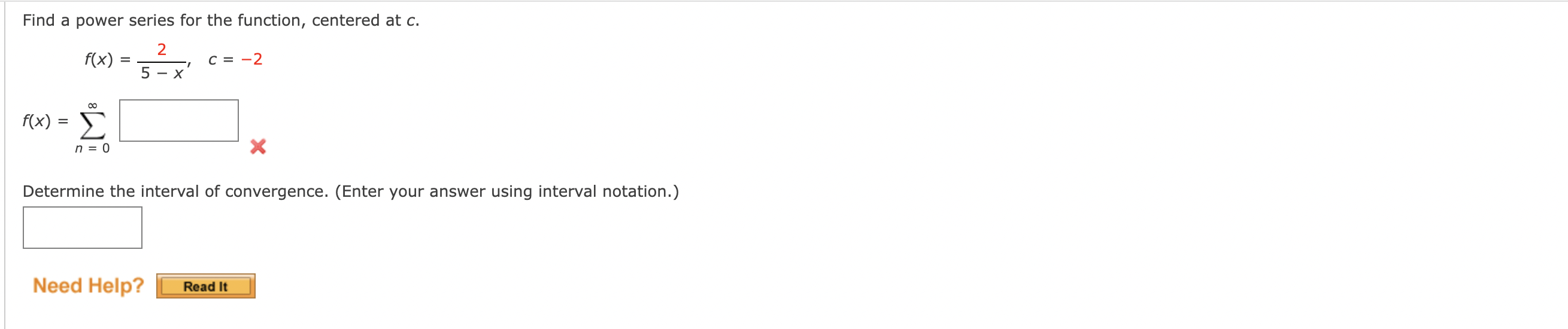 Solved Find a power series for the function, centered at c. | Chegg.com