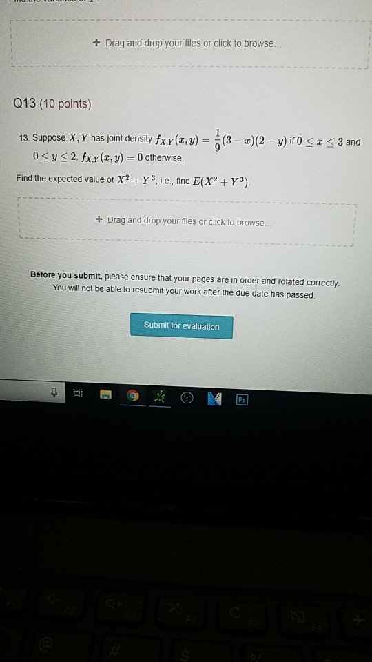 Solved + Drag and drop your files or Click to browse. Q13 | Chegg.com