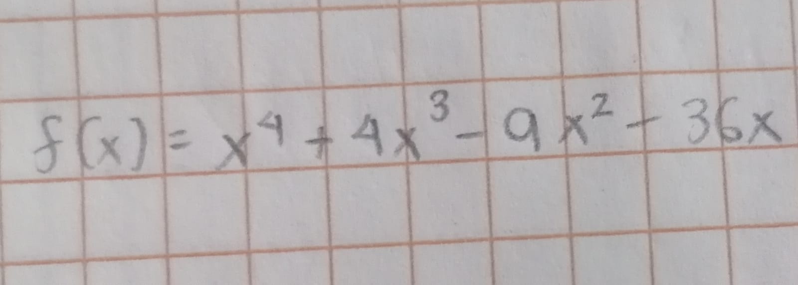 Solved f(x)=x4+4x3-9x2-36x, ﻿haz el analisis completo de la | Chegg.com