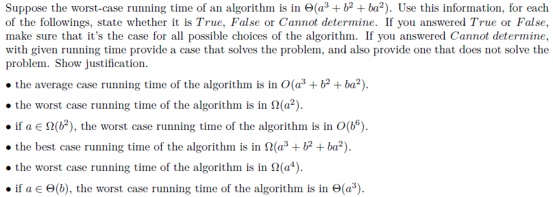 Solved Suppose the worst-case running time of an algorithm | Chegg.com