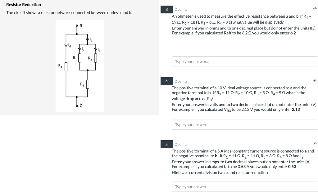 Solved Resistor Reduction 3 The circuit shows a resistor | Chegg.com