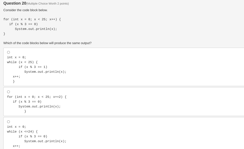 Solved Question 16(Multiple Choice Worth 2 points) Consider | Chegg.com