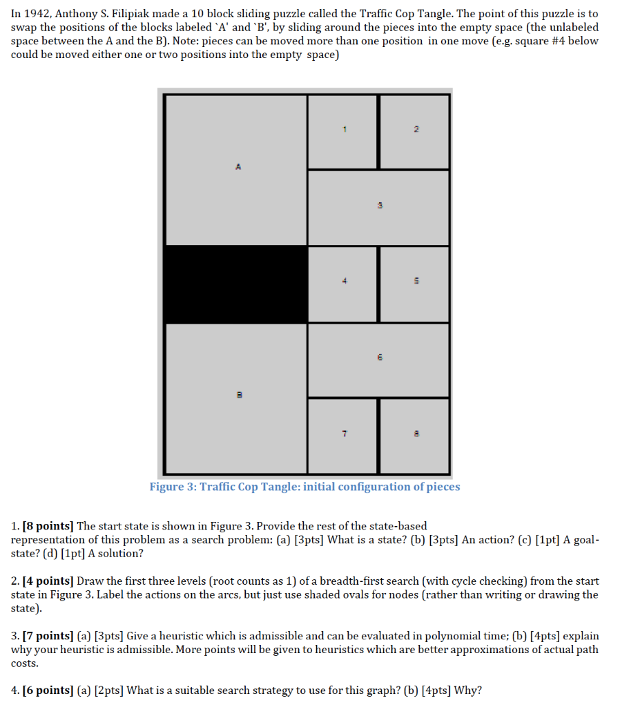 In 1942, Anthony S. Filipiak made a 10 block sliding | Chegg.com