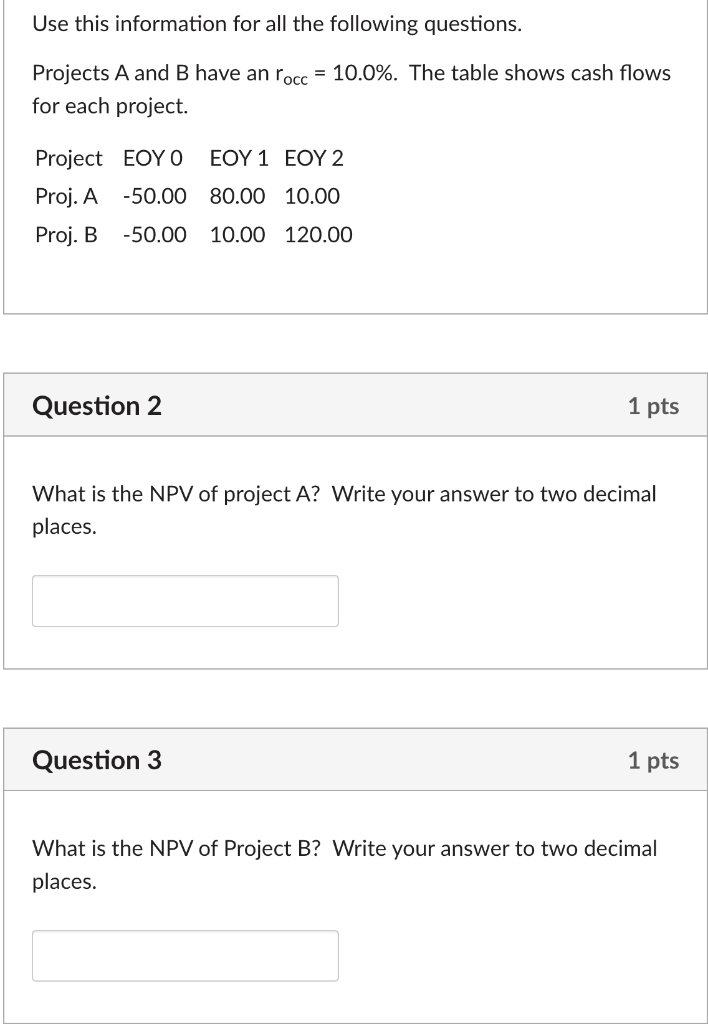 Solved Use this information for all the following questions. | Chegg.com