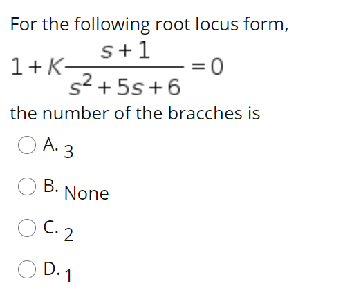 Solved For the following root locus form, S+1 1+k 0 s2 + | Chegg.com