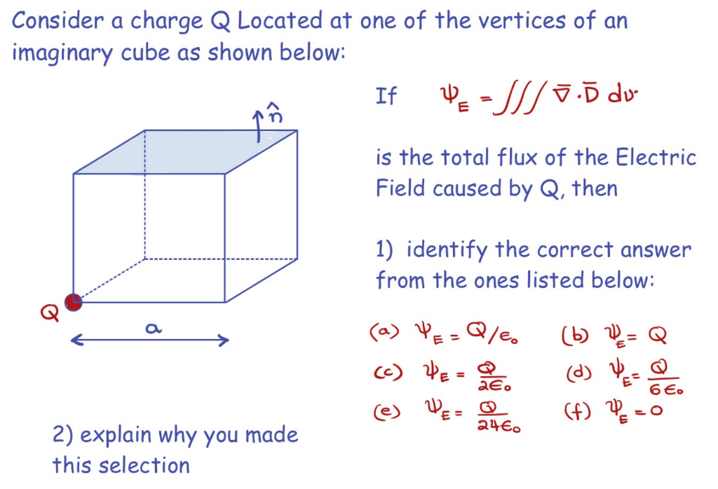 Solved Consider a charge Q Located at one of the vertices of | Chegg.com