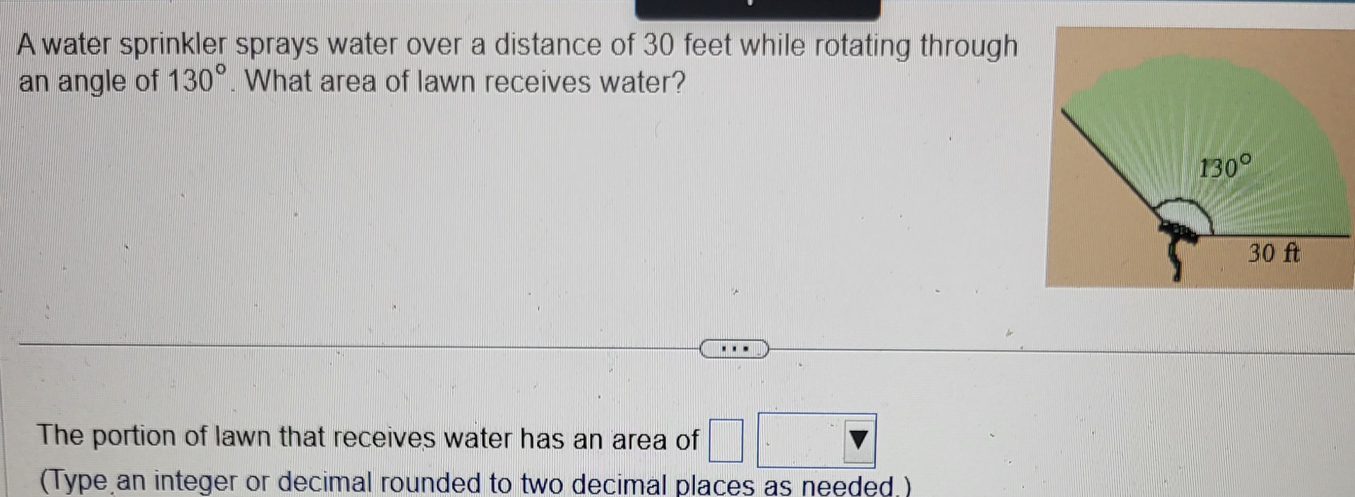 Solved A water sprinkler sprays water over a distance of 30 | Chegg.com