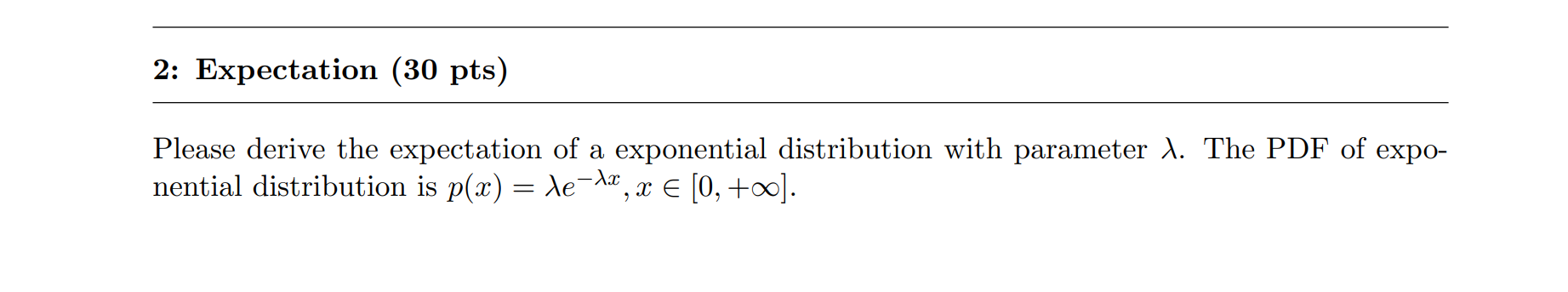Solved Please derive the expectation of a exponential | Chegg.com