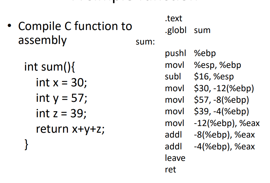 Solved Could you explain whats each line in the assembly | Chegg.com