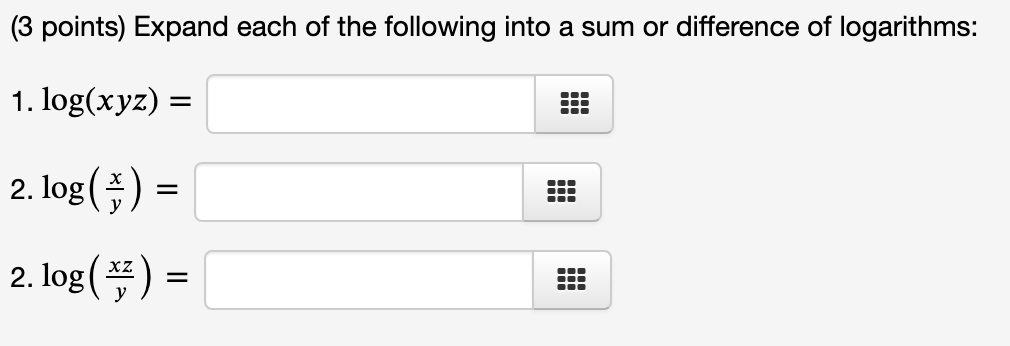Solved (3 points) Expand each of the following into a sum or | Chegg.com