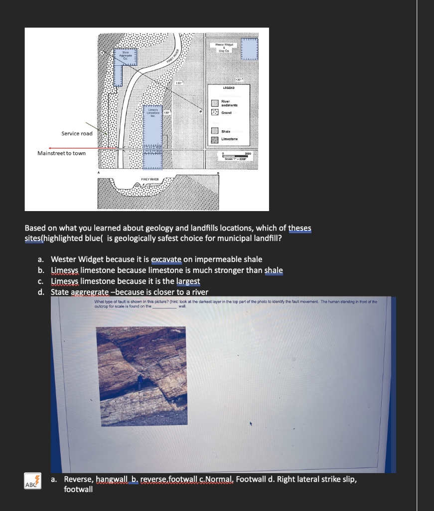 Solved Based on what you learned about geology and landfills | Chegg.com