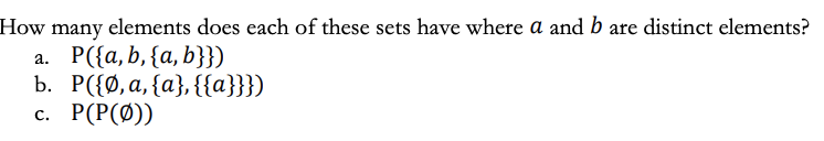 Solved How many elements does each of these sets have where | Chegg.com