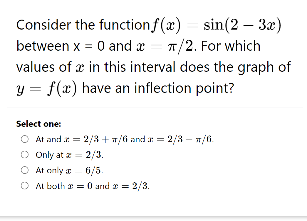 Solved Consider the function f(x) = sin(2 sin(2 – 3x) | Chegg.com