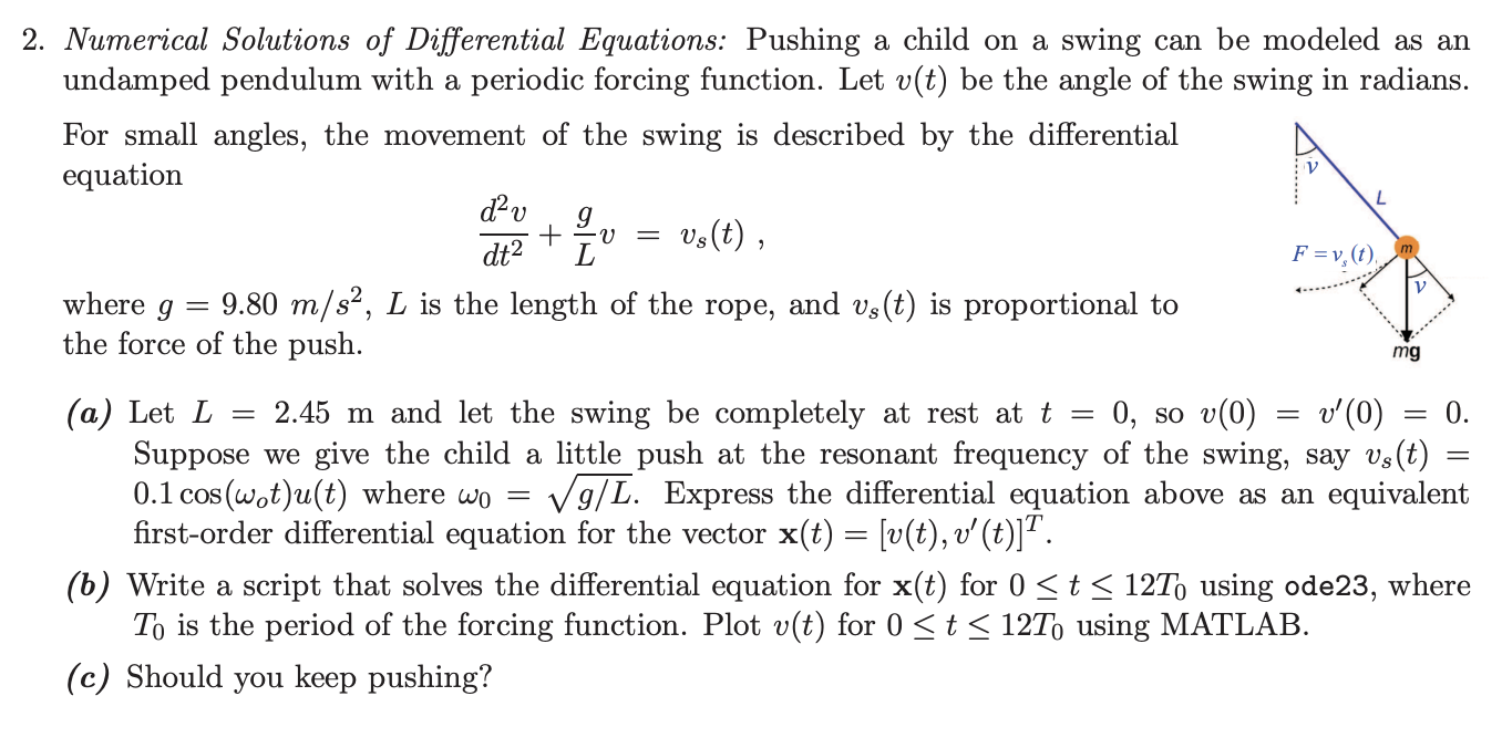 Solved Use MATLAB for the following question: 2. Numerical | Chegg.com