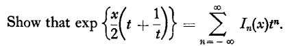 Solved bessel func Use the generating function for the Jn· | Chegg.com