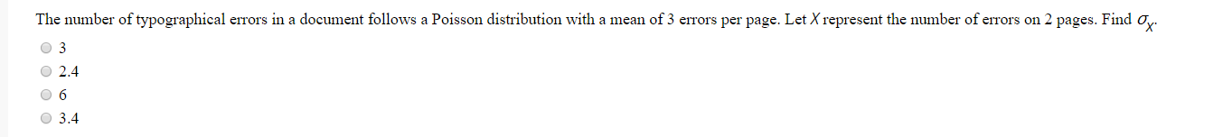 Solved The number of typographical errors in a document | Chegg.com