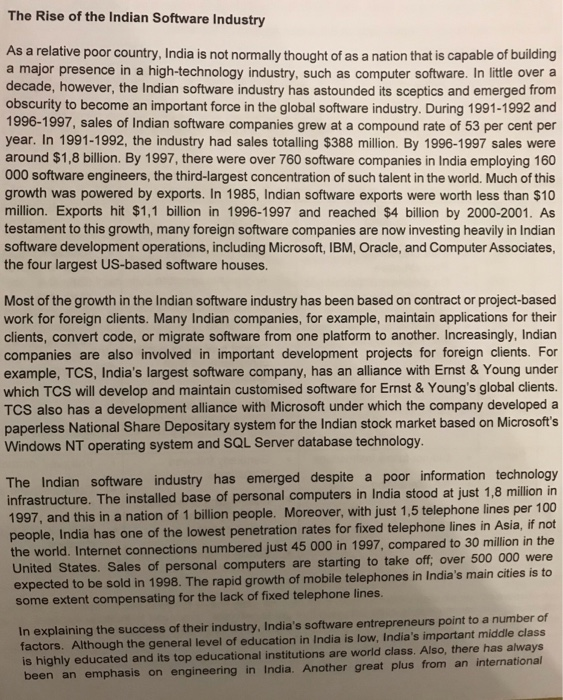 Solved perspective is that English is the working language | Chegg.com